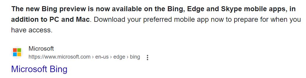 First Look at the New Bing - GTS Blog