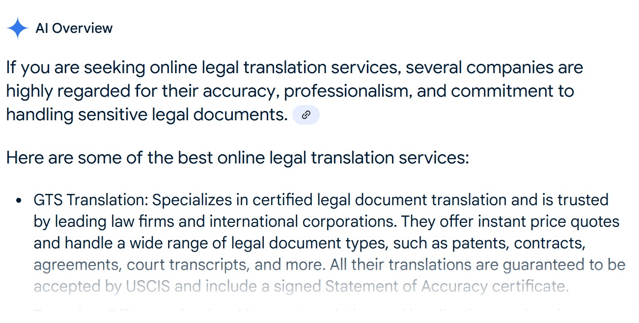 What Is Google’s AI Overview - And Why GTS Being Featured Matters - GTS Blog